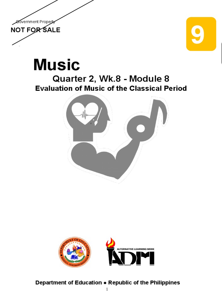 Music: Quarter 2, Wk.8 - Module 8 | PDF | Classical Period (Music ...