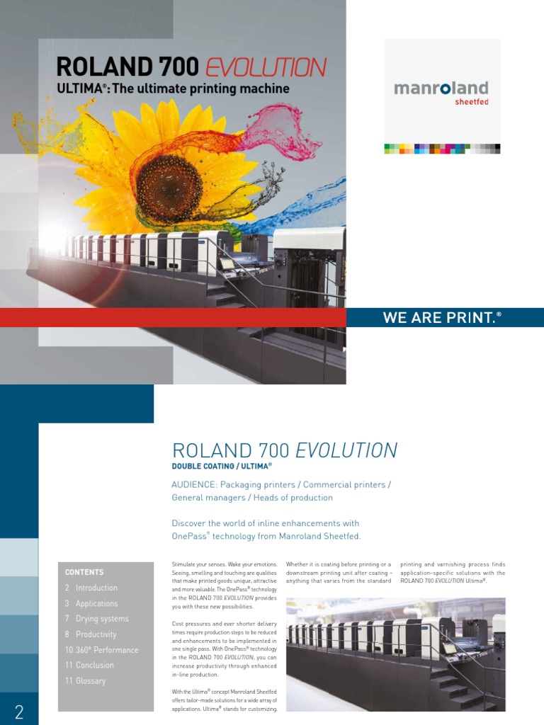 Man Roland 700 Evolusi | PDF | Industrial Processes | Materials