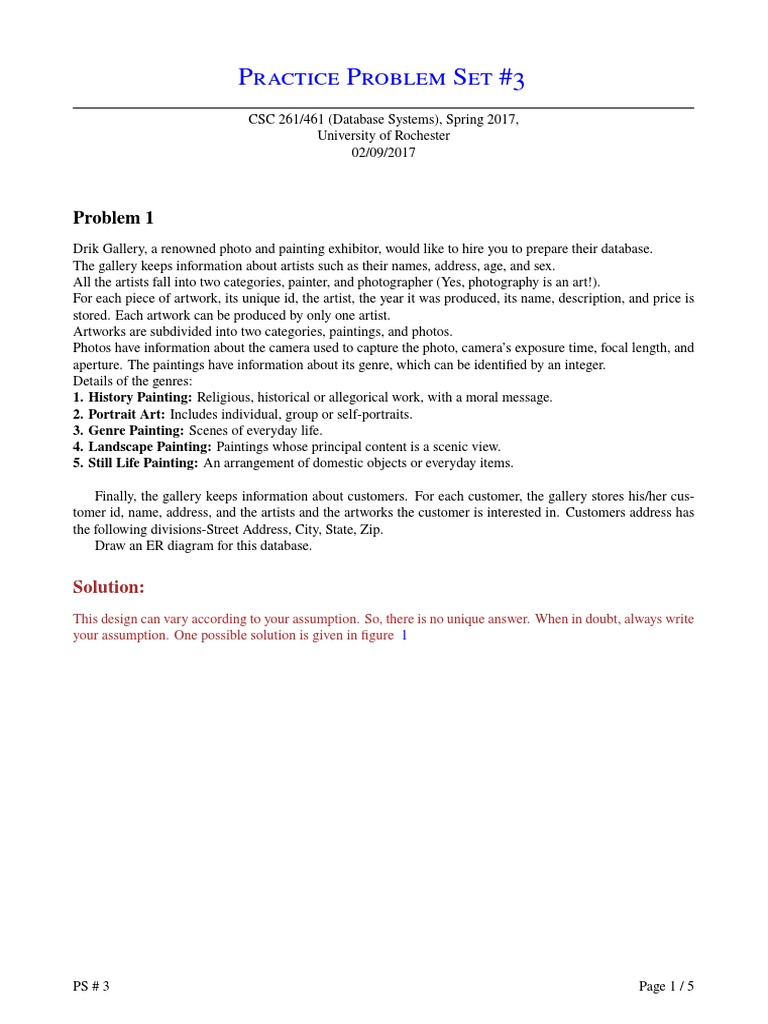 Ans Dbms Assignment | PDF | Paintings | Databases Ans Dbms Assignment | PDF | Paintings | Databases