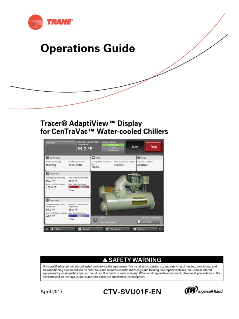 Operations Guide: Tracer® ® Adaptiview™ ™ Display For Centravac ...