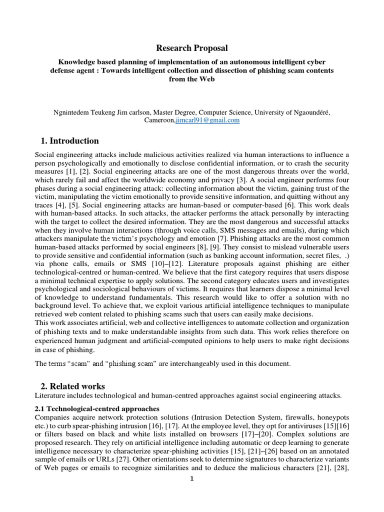 Research Proposal | PDF | Social Engineering (Security) | Phishing