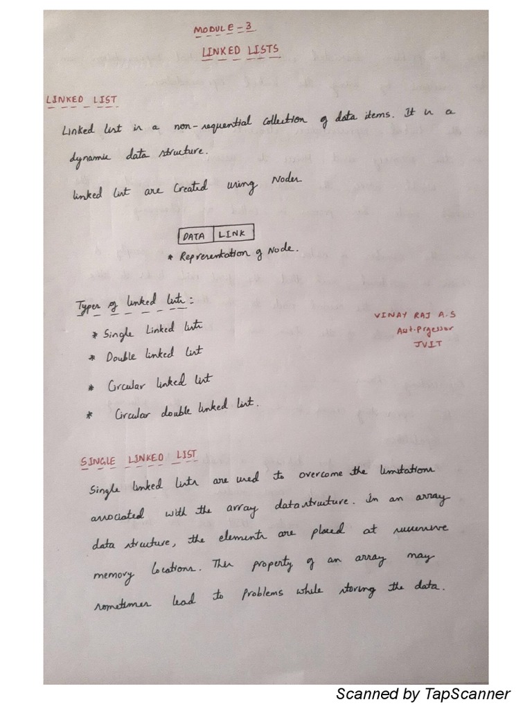 DS Handwritten Notes | PDF