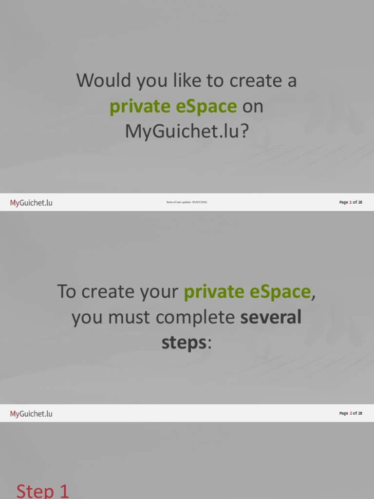 Creating Your MyGuichet.lu eSpace | PDF | Cybercrime | Applications Of ...