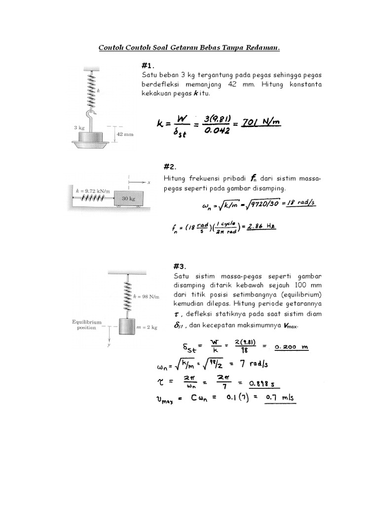 Soal Getaran Bebas Fisika | PDF