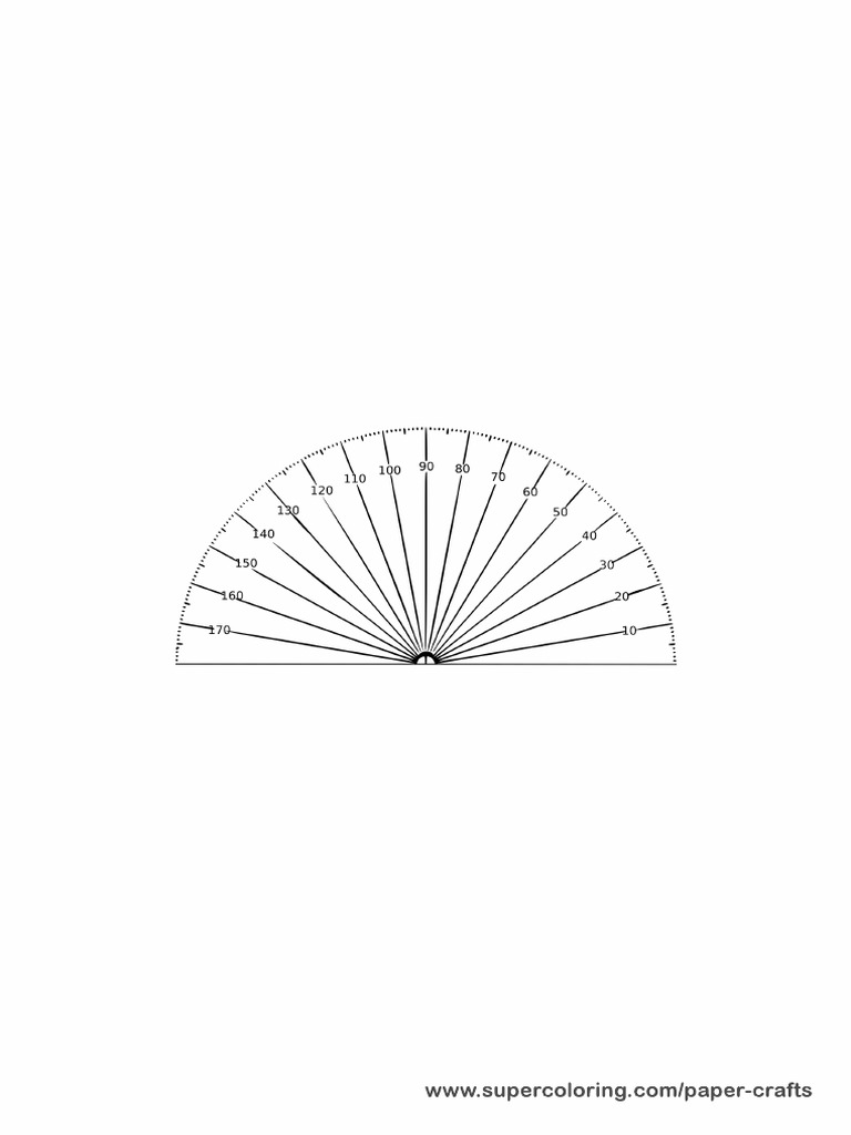 Protractor Printable Template Paper Craft | PDF