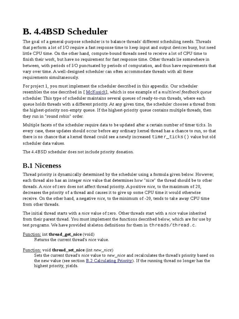 B. 4.4BSD Scheduler | PDF | Scheduling (Computing) | Teaching Mathematics