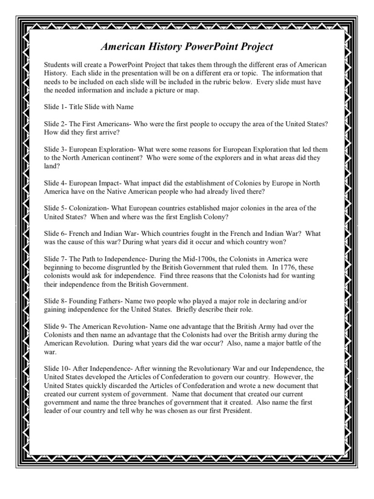 American History Power Point Project | PDF | Colonialism | World War II