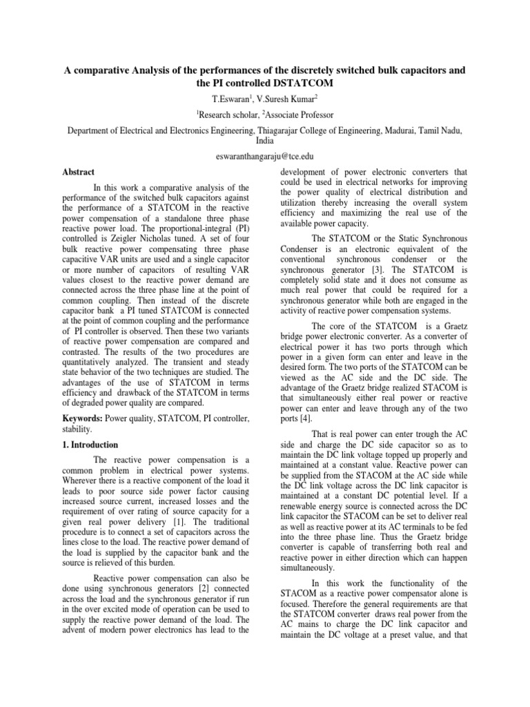 A Comparative Analysis of The Performances of The Discretely Switched ...