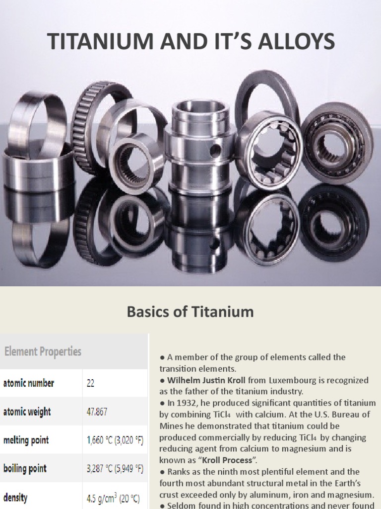 Titanium and Its Alloys | PDF | Titanium | Alloy