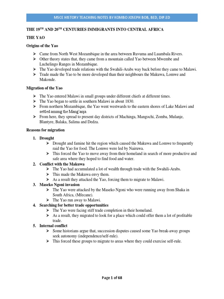 Form 3 History-1 | PDF | Africa