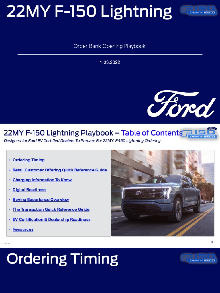 F-150 Lightning Order Bank Playbook | PDF | Plug In Hybrid | Electric ...