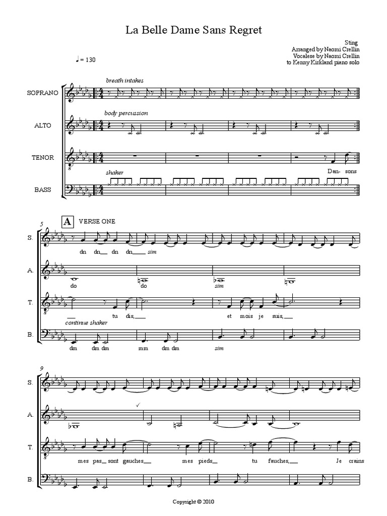 La Belle Dame Sans Regret. | PDF