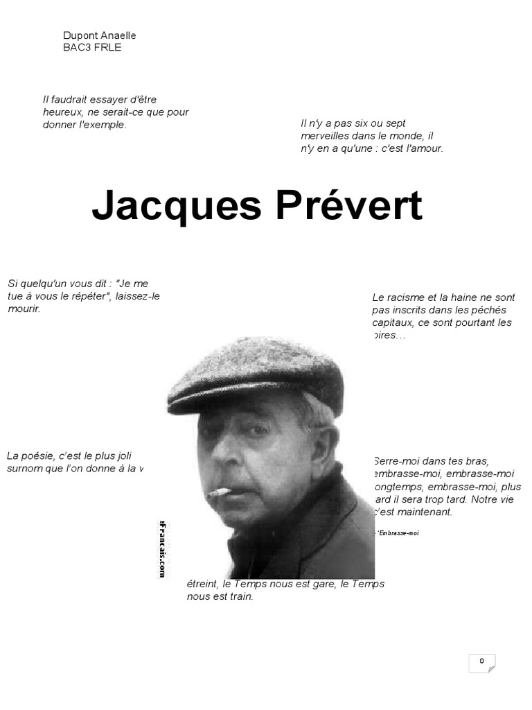 Jacques Prévert Dossier | PDF | Surréalisme