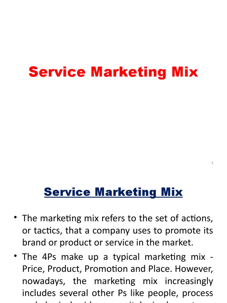 Understanding the Service Marketing Mix | PDF | Marketing | Business