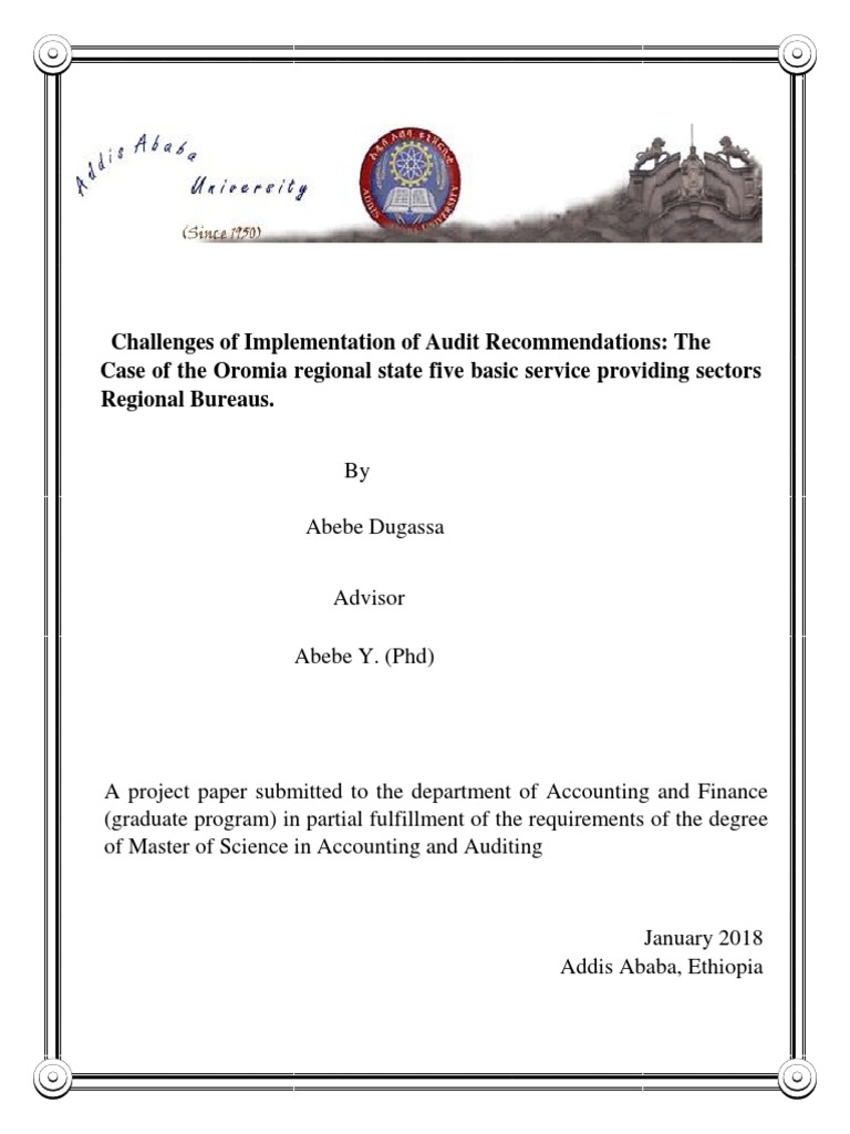 Abebe Dugassa | PDF | Financial Audit | Audit