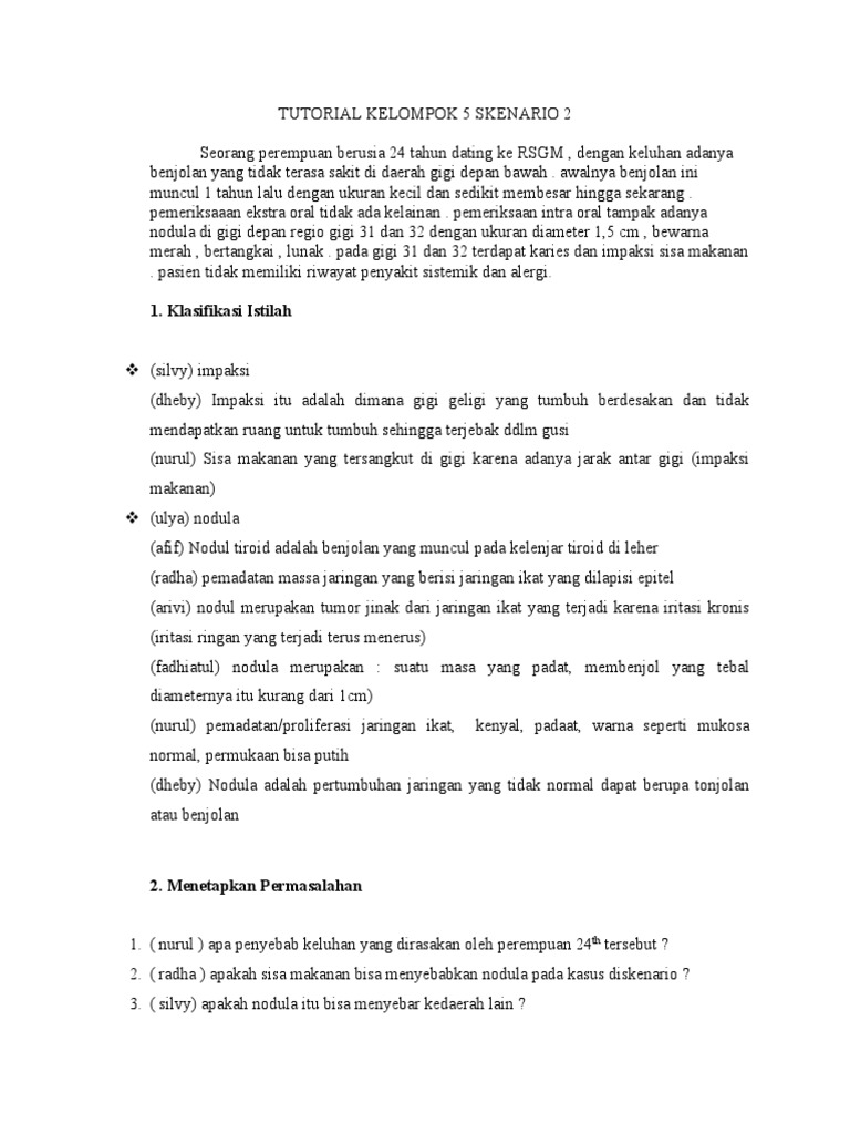 Tutorial Kelompok 5 Skenario 2 | PDF | Kesehatan Holistik | Sains & Matematika