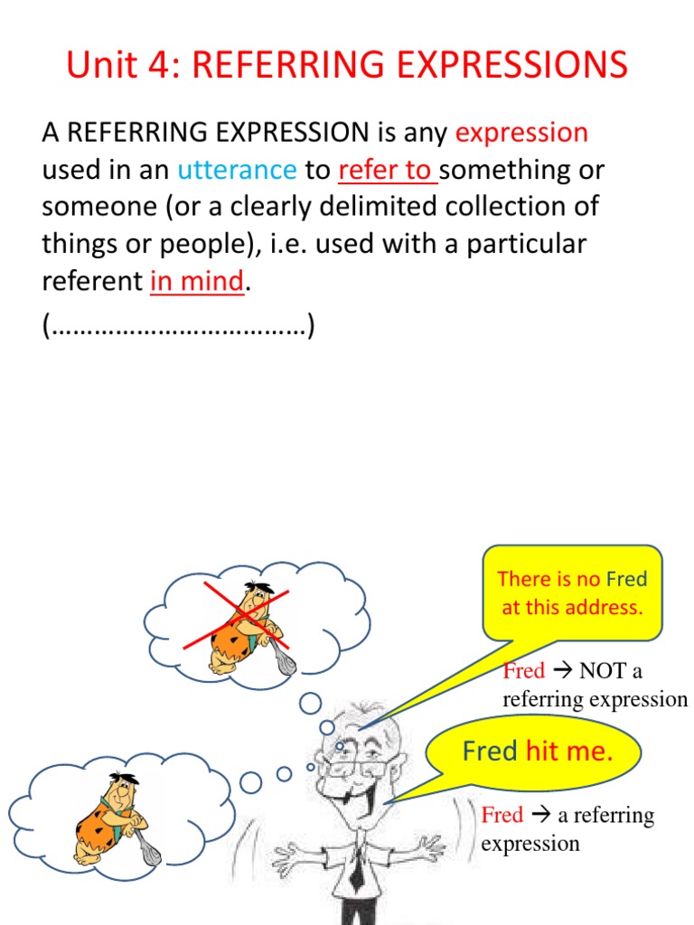 Semantics Unit 4 Handout | PDF | Noun | Grammar