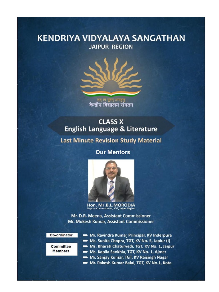 Class 10 English Last Minute Revision | PDF | Verb | Noun