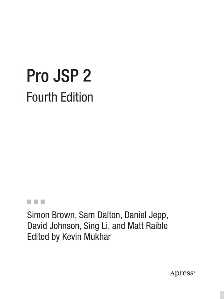 Pro JSP 2: Fourth Edition | PDF | Java Server Pages | Web Application