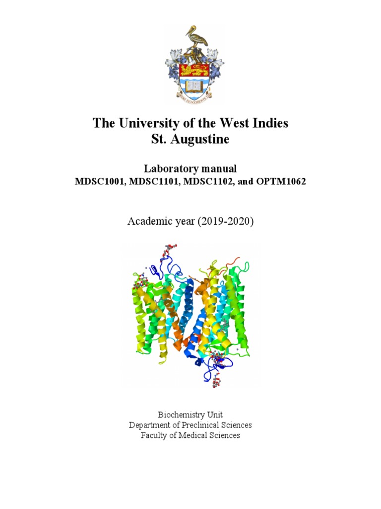 The University of The West Indies St. Augustine: Laboratory Manual ...