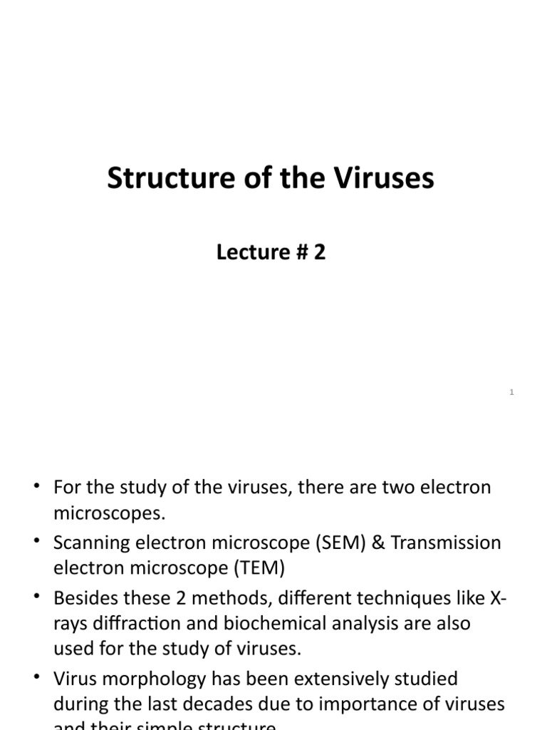 Lecture 2 Virology | PDF | Virus | Virology