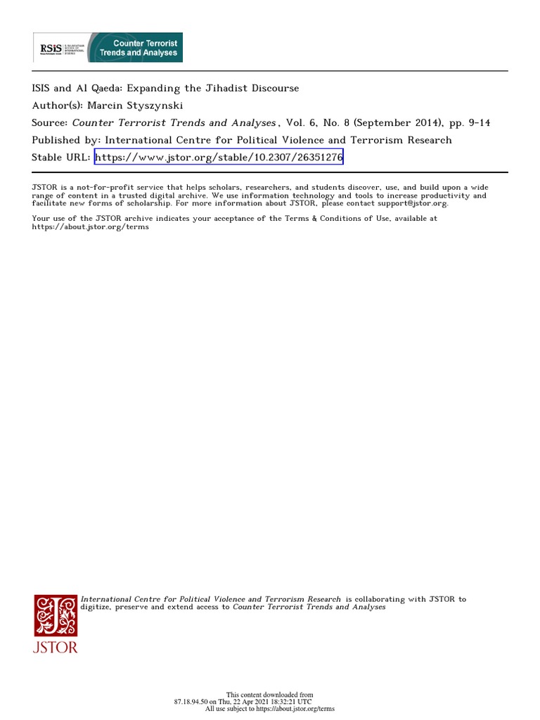 Isis And Al Qaeda Pdf World Politics Islamic State Of Iraq And