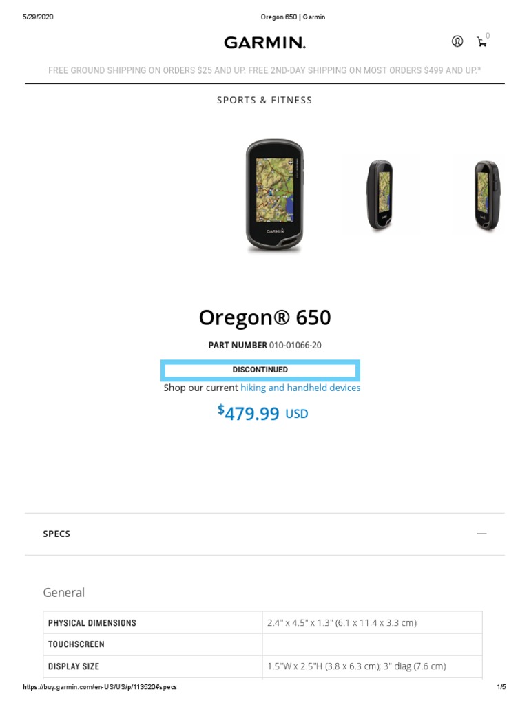3964 - Garmin-Oregon 650-Gps Handheld Navigator | PDF | Pixel ...