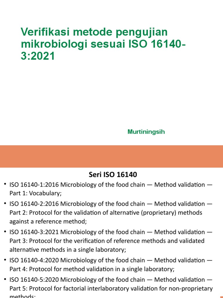 Verifikasi Metode Pengujian Mikrobiologi | PDF