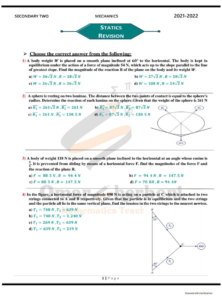 Statics Revision 2sec 2021 | PDF