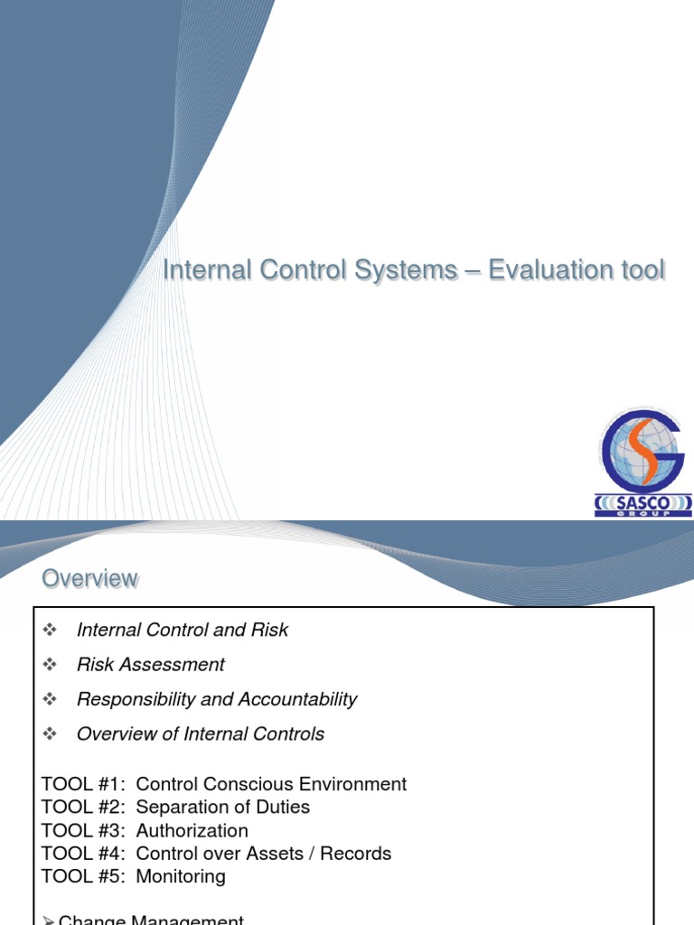 Internal Control Systems - Evaluation Tool | PDF | Internal Control ...