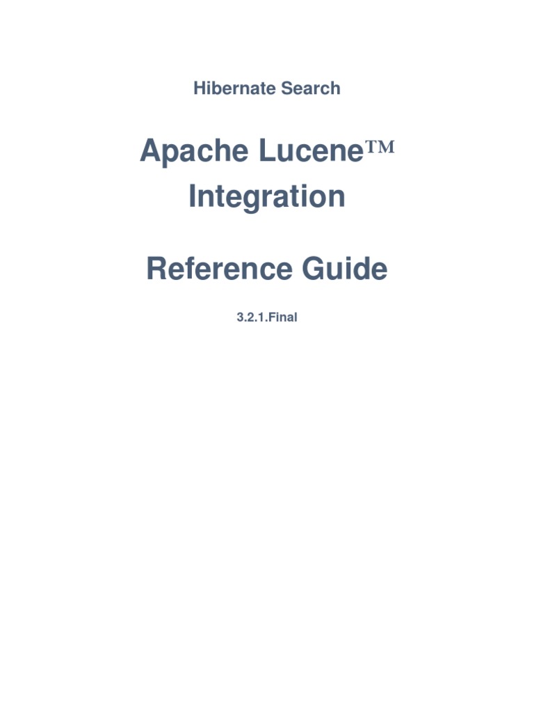 Hibernate Search Reference Pdf Database Index Database Transaction