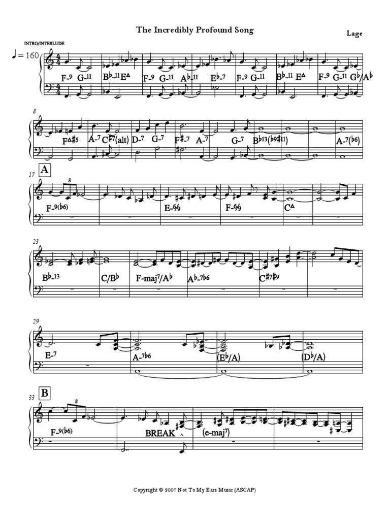 Lund, Lage - The Incredibly Profound Song | PDF