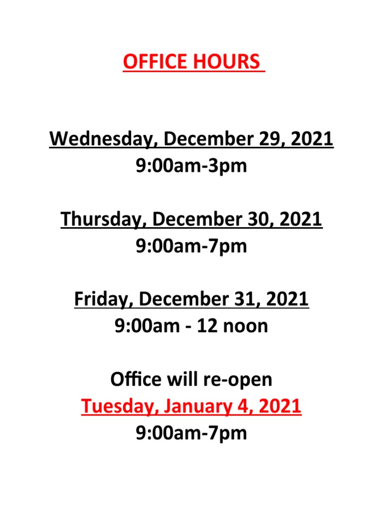 Office Hours December 2021 | PDF | Language Arts & Discipline