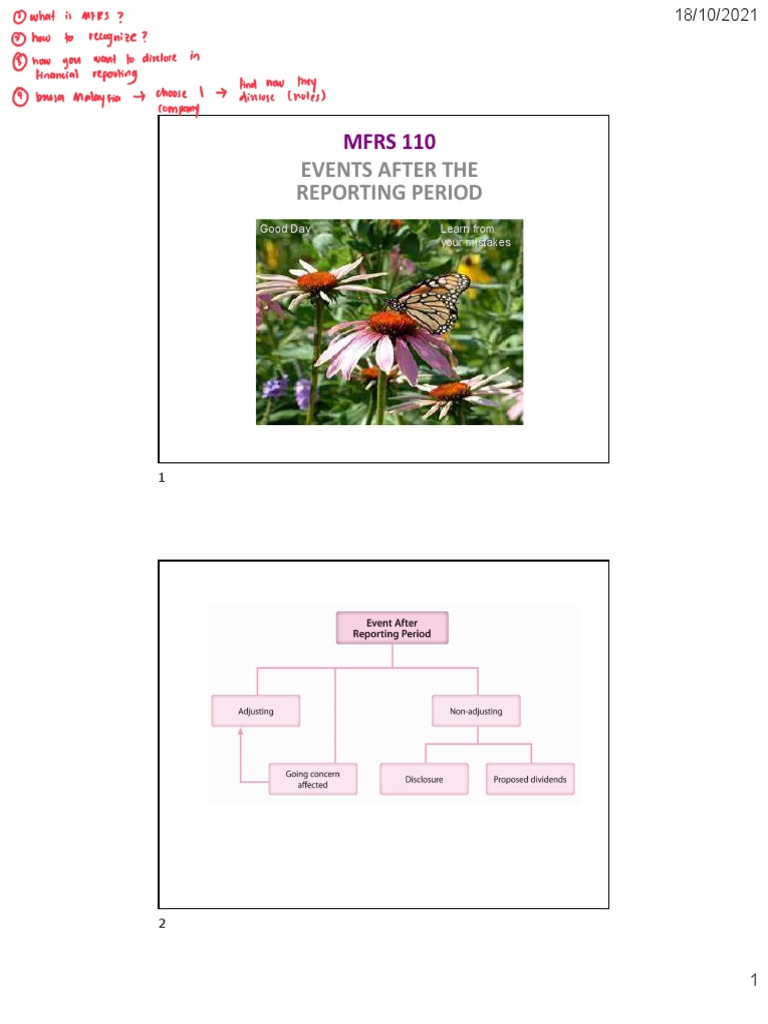 MFRS 110 Events After The Reporting Period | PDF | Going Concern ...