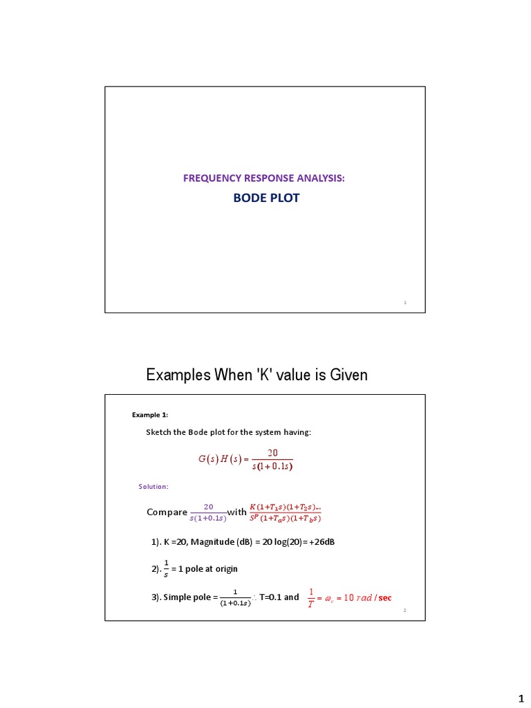 Module 4 - Bode Plots | PDF | Classical Mechanics | Signal Processing