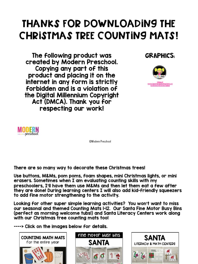 Christmas Tree Counting Mats | PDF
