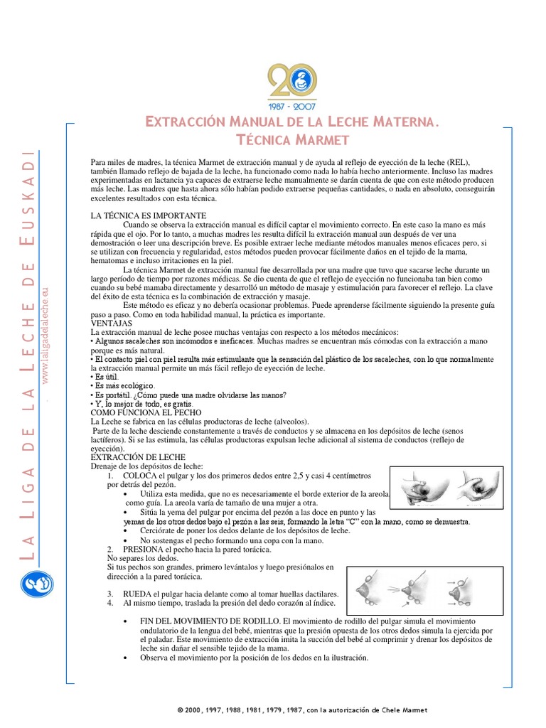 Técnica Marmet 1 | PDF | Pecho | Lactancia