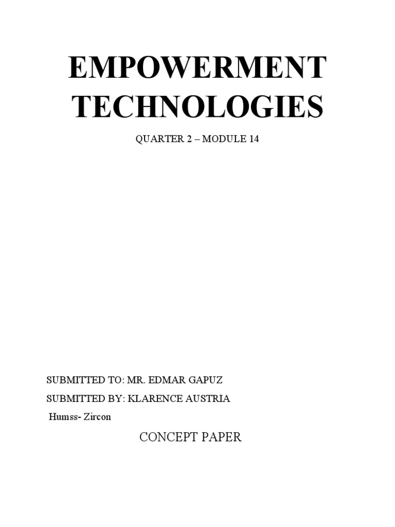 Empowerment Technologies: Quarter 2 - Module 14 | PDF