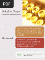 Ordeal by Cheque Free Write - Part 1 | PDF