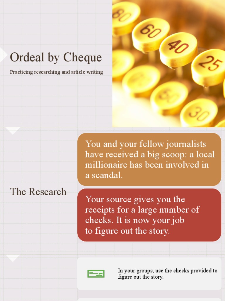 Ordeal by Check | PDF | Foreign Language Studies