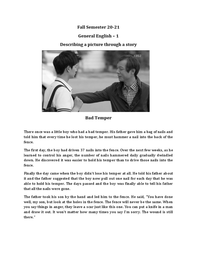 Describing A Picture Through A Story | PDF