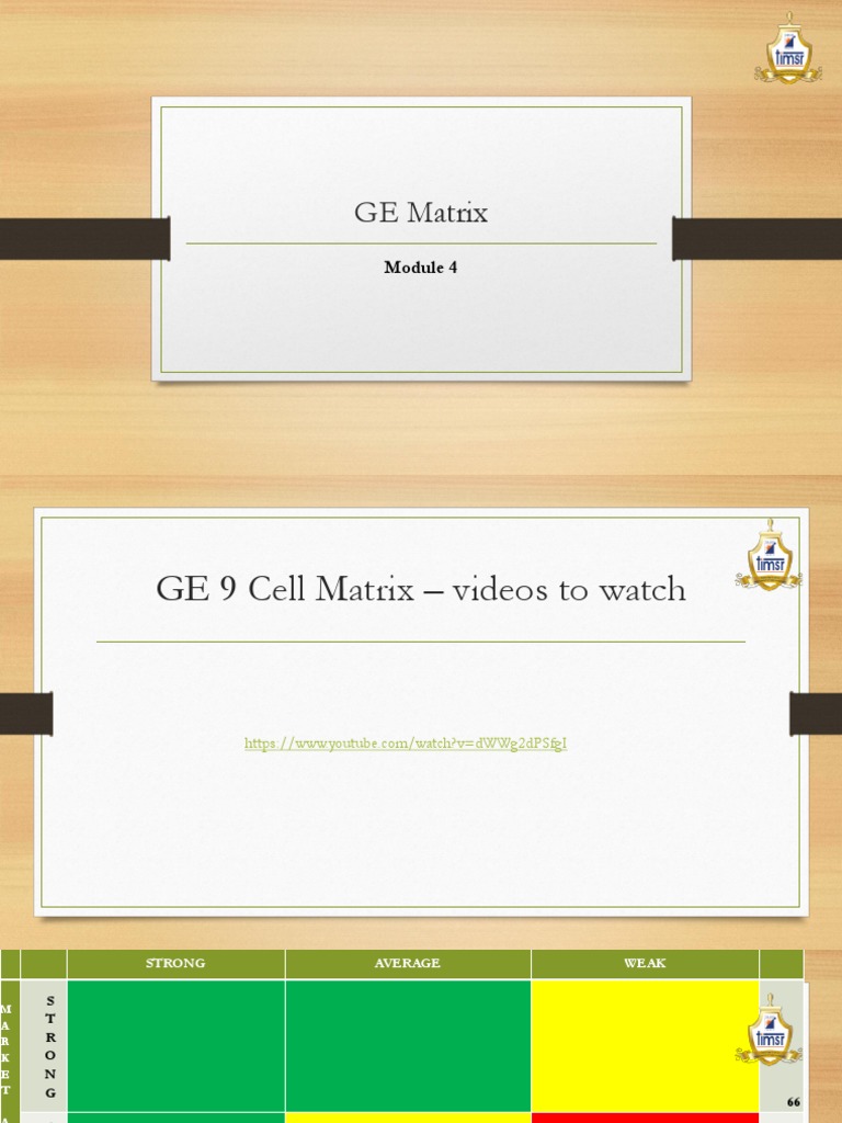Module 4 - GE Matrix | PDF | Swot Analysis | Business Process