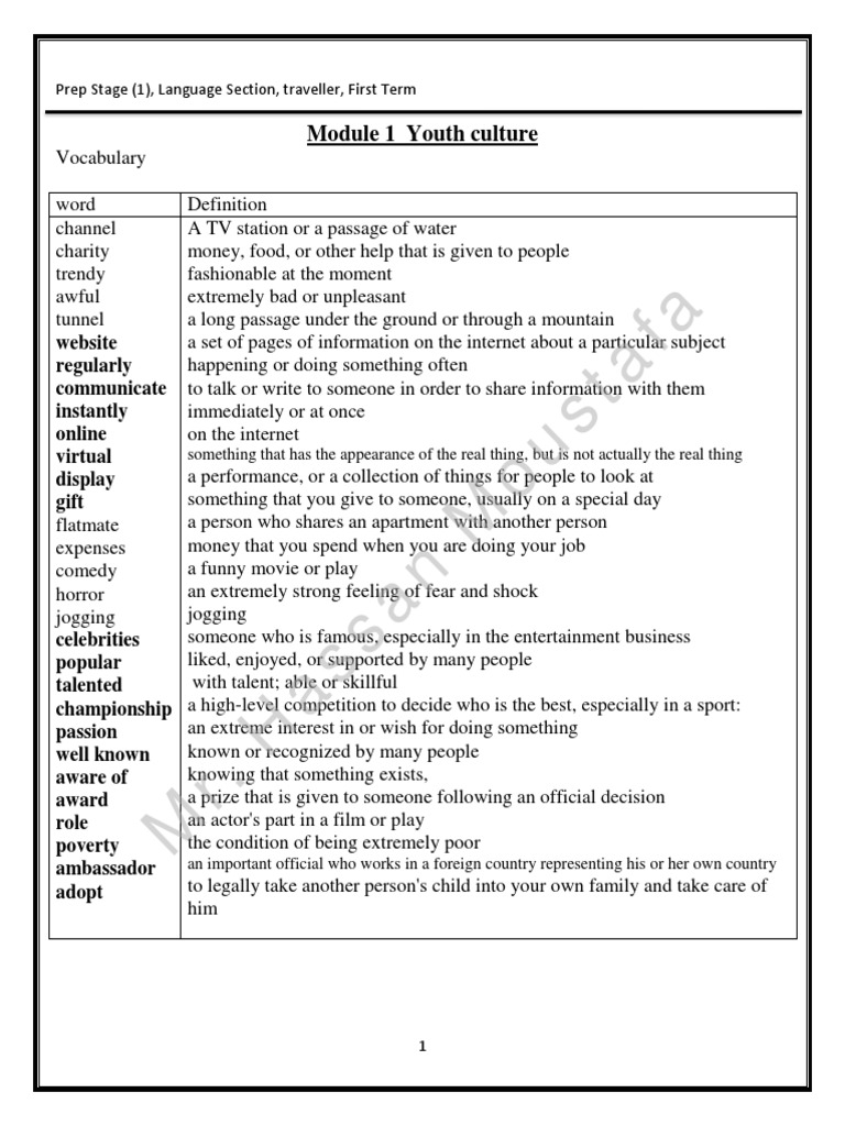 Prep 1 Booklet 1st Term Traveller Pre Intermediate /MrHassanMoustafa ...