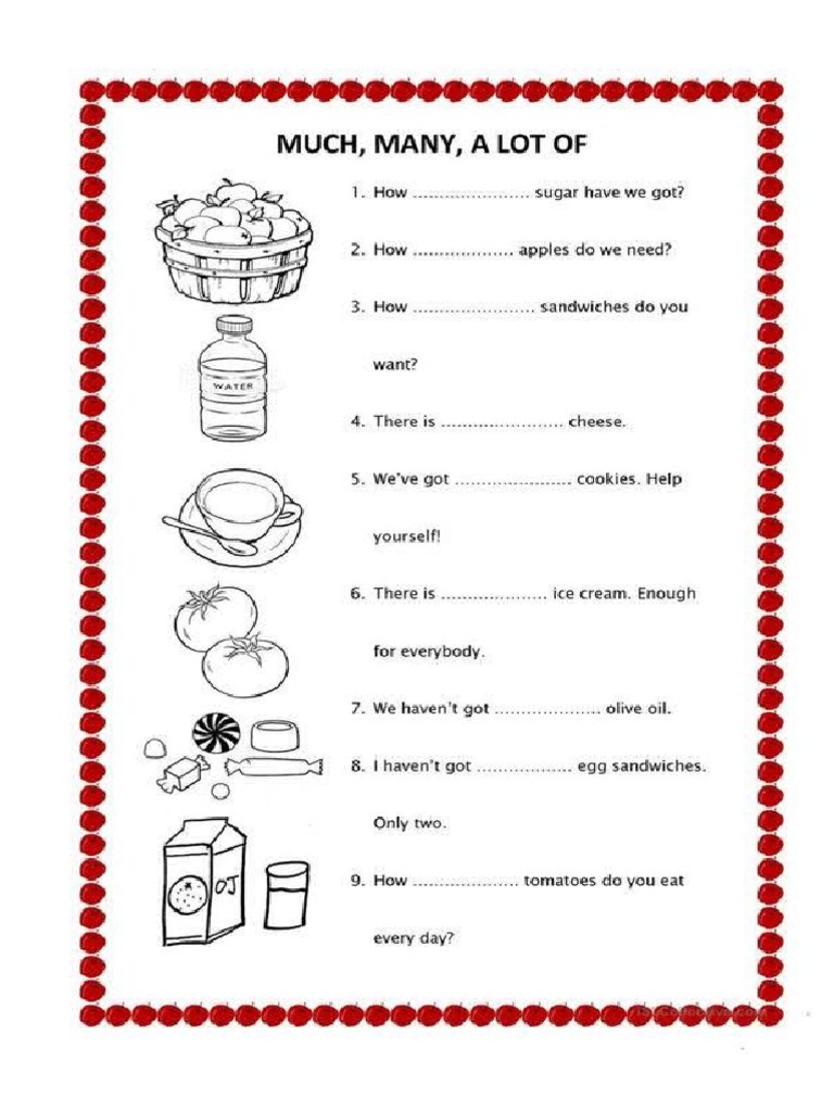 Much Many A Lot of | PDF