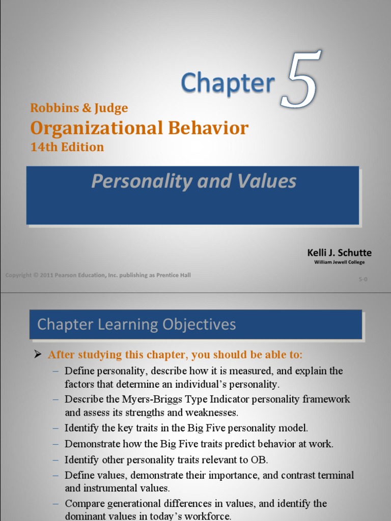 Organizational Behavior: Personality and Values | PDF | Extraversion And Introversion | Psychology