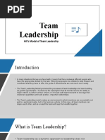 Team Leadership Model (Hill) | PDF | Leadership | Decision Making