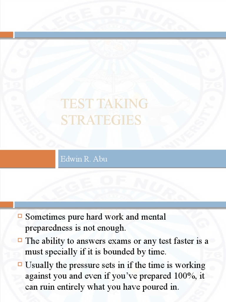 Key Strategies for Effective Test-Taking: Identifying Key Details ...