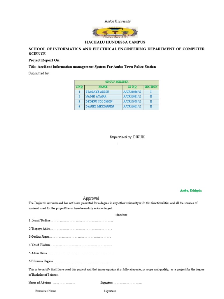 Ambo University | PDF | Use Case | Software Engineering
