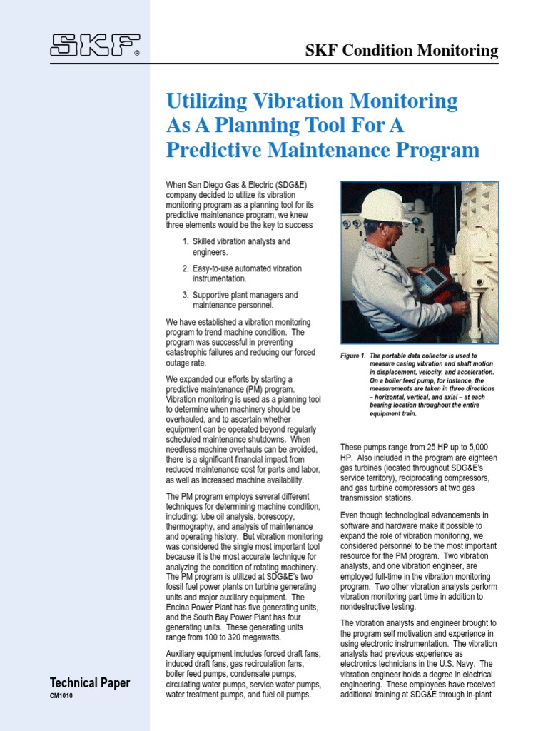 Utilizing Vibration Monitoring As A Planning Tool For A Predictive Maintenance Program ...
