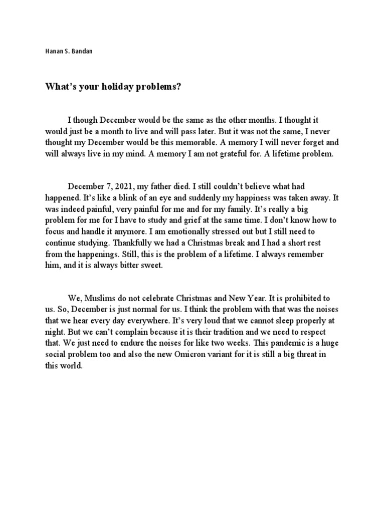 Holiday Problems | PDF